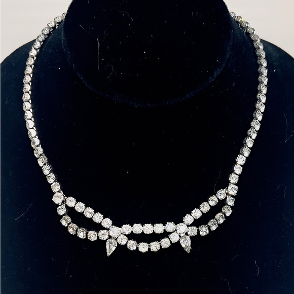 Kramar | Jewelry | Vintage Kramer Rhinestone Clear Crystal Choker ...
